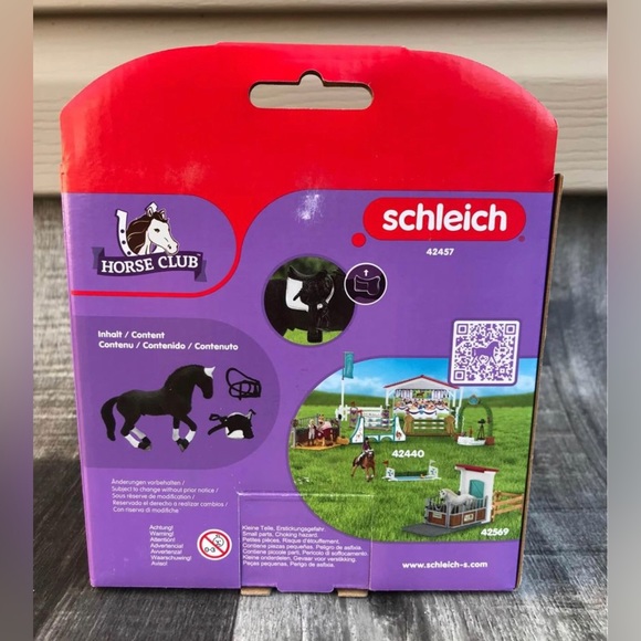 Toys | New Schleich 42457 Horse Club Frisian Stallion Riding Tournament ...